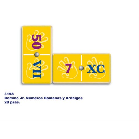 Dominó Jr. Números Romános y Arábigos 3198 Aprendizaje activo de la ...